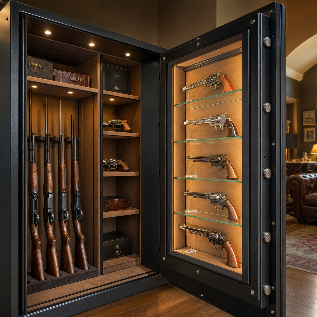 Gun Safe Features for Collectors With Display Cases